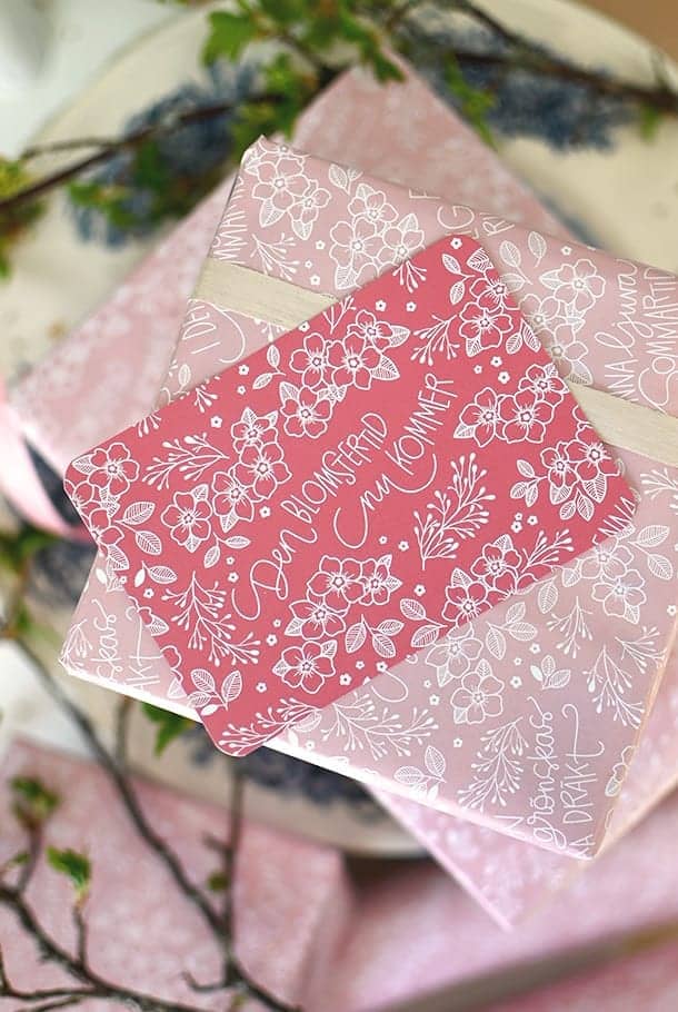 Rosa kort med rundade hörn: Den blomstertid nu kommer – Me and My House ...